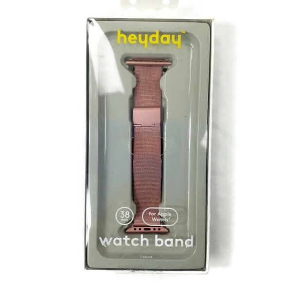 heyday | Accessories | Heyday 38mm Rose Sleek Stainless Steel Mesh ...